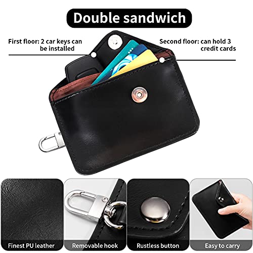 YZHIDIANF 2023 Key Fob Upgrade Triple Protector-2 Pack Faraday Key Bag,Prevent Thieves from Keyless Car Theft, RFID Signal Blocke Pouch Anti-Theft,Hacking,Spying