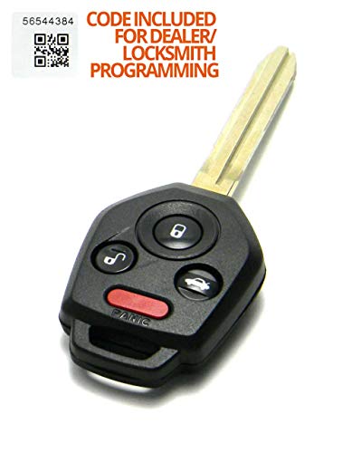 OEM Electronic 4-Button Remote Head Key Fob Compatible With Subaru (FCC ID: CWTWB1U811, P/N: 57497-AL00A, 57497-FJ230)