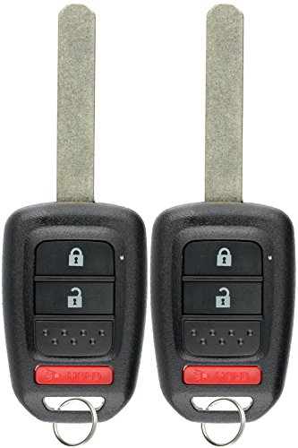 KeylessOption Keyless Entry Remote Fob Uncut Ignition Car Key for Honda CR-V HR-V (Pack of 2)