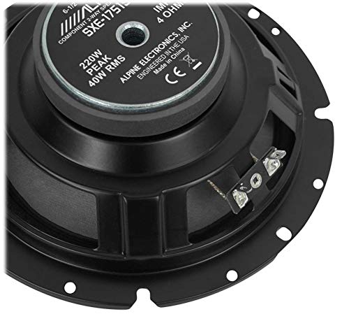 Alpine SXE-1751S 6.5" 220w Component+6.5" 220w 2-Way Car Audio Coaxial Speakers