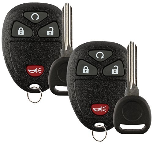 Discount Keyless Pair of Replacement 4 Button Automotive Keyless Entry Remote Control Transmitters 15913421 and Replacement ID 46 Transponder Keys