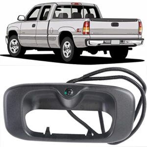 muco backup camera rear tailgate handle reverse view for 99-06 chevy silverado/gmc sierra 1500; 01-03 05-06 silverado/sierra1500 hd;01-06 silverado/sierra 3500,black