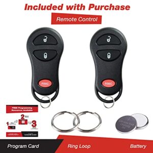 KeylessOption Keyless Entry Remote Control Car Key Fob Replacement for 56045497 (Pack of 2)