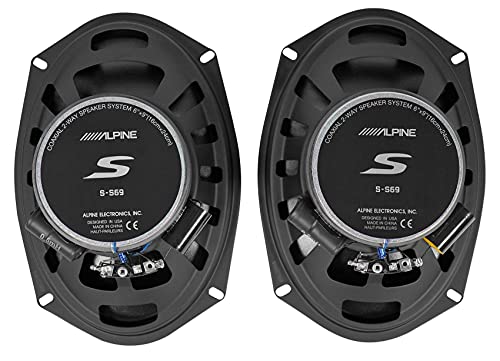 (2) Alpine S-S69 6x9 260w 2-Way Car Speakers+(2) S-S65 6.5" 240w Speakers