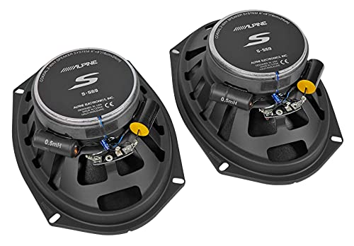 (2) Alpine S-S69 6x9 260w 2-Way Car Speakers+(2) S-S65 6.5" 240w Speakers