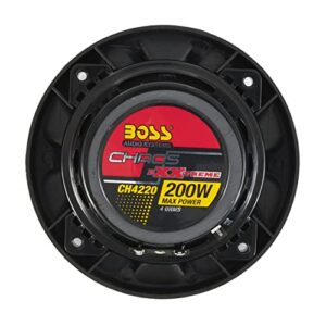 BOSS Audio Systems CH4220 Car Speakers - 200 Watts of Power Per Pair and 100 Watts Each, 4 Inch, Full Range, 2 Way, Sold in Pairs, Easy Mounting