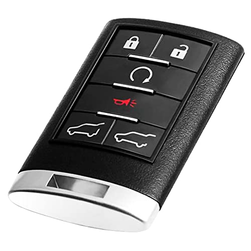 Tyranway Smart Keyless Entry Remote 6 Buttons Key Fob Compatible with Cadillac Escalade ESV EXT 2007-2014/ FCC ID: OUC6000066, 315 MHz