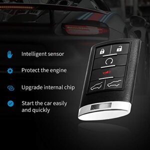 Tyranway Smart Keyless Entry Remote 6 Buttons Key Fob Compatible with Cadillac Escalade ESV EXT 2007-2014/ FCC ID: OUC6000066, 315 MHz