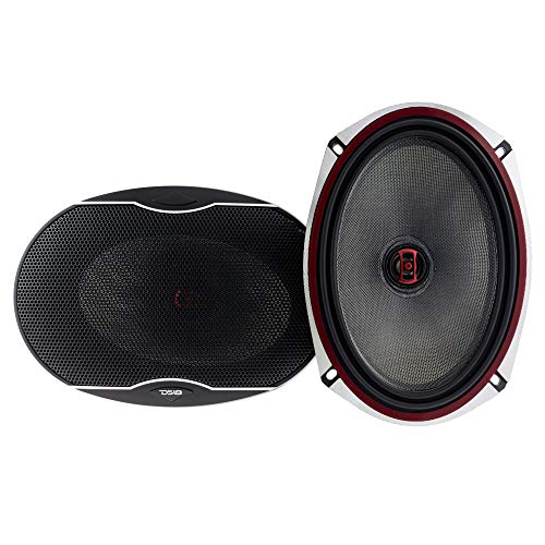 DS18 EXL-SQ6.9 6x9 Car Speakers High Sound Quality Glass Fiber 2-Way Coaxial with Sleek Compact Design Providing Superior Bass Response, 560 Watts - Set of 2