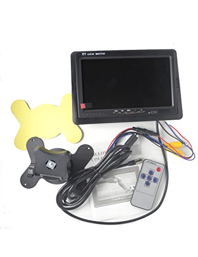 HD Car Monitor Padarsey 7" HD 800×480 LED Backlight TFT LCD Monitor for Car Rearview Cameras, Car DVD, Serveillance Camera, STB, Satellite Receiver and Other Video Equipment