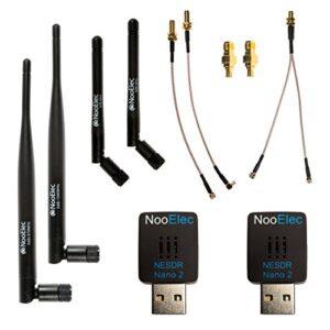 nooelec dual-band nesdr nano 2 ads-b (978mhz uat & 1090mhz 1090es) bundle for stratux™, avare, foreflight, flightaware & other ads-b software applications. includes 2 sdrs, 4 antennas & 5 adapters