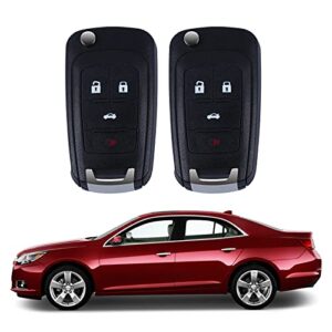 Replacement Folding Keyless Entry Flip Car Key Fob fits for 2010-2016 Buick Lacrosse Regal Verano 2010-2017 Chevy Camaro Equinox Sonic Malibu Cruze