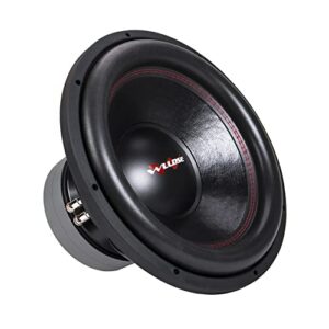 wlldse 15 inch 3600 watt peak momentary power dual 2 ohm car subwoofer, black