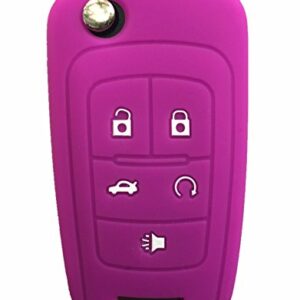 Rpkey Silicone Keyless Entry Remote Control Key Fob Cover Case protector Replacement Fit For Buick Encore LaCrosse Regal Verano（Violet）OHT01060512 5461A-01060512