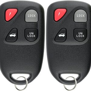 KeylessOption Keyless Entry Remote Control Car Key Fob for KPU41805 Model 41805 Mazda 6 (Pack of 2)