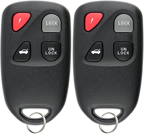 KeylessOption Keyless Entry Remote Control Car Key Fob for KPU41805 Model 41805 Mazda 6 (Pack of 2)