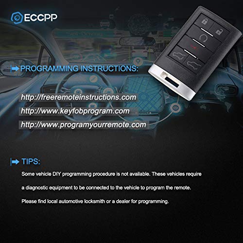 ECCPP Replacement fit for Keyless Entry Remote Key Fob Chevy GMC Cadillac Series OUC6000066 (1x)