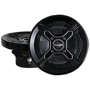 bazooka mac8100b 8-inch marine coaxial speaker – set of 2 (black)