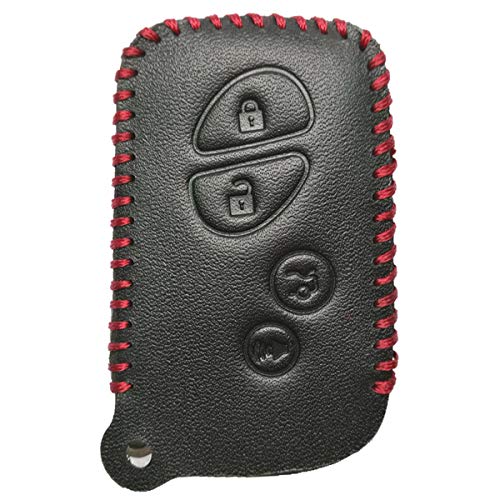 Coolbestda 2Pcs Leather Smart Key Fob Remote Accessories Skin Cover Protector Keyless Entry Case for Lexus RX350 ES350 IS250 GX460 LX570 IS350 GS430 GS300 GS450h is-C is-F HYQ14AEM HYQ14ACX