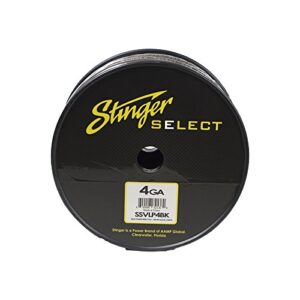 Stinger SSVLP4BK 4Ga Matte Black Power Wire 100'