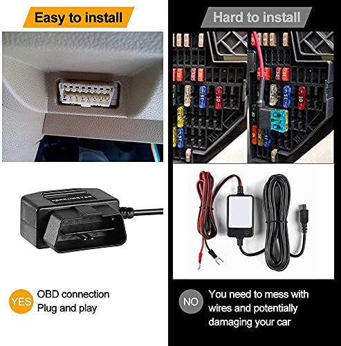 Dash cam with 32 GB SD Card Plus OBD Power Cable