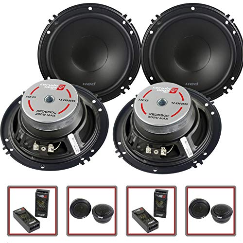 Cerwin-Vega 2 Pair XED650C 6.5" 300W Max / 30W RMS 2-Way Component Speaker System Tweeter Crossover