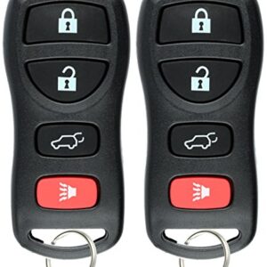 KeylessOption Keyless Entry Remote Car Key Fob Clicker Alarm for SUV Nissan Armada, Infiniti EX35 FX35 QX56 KBRASTU15 (Pack of 2)