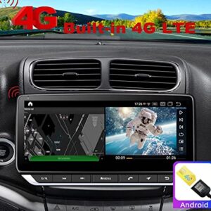 Topdisplay Android 10 Radio Replacement for Dodge Journey 2011-2020 Navigation 10.25inch Touch Screen 4+64G Wireless Carplay Android Auto 4G LTE WiFi Free Camera