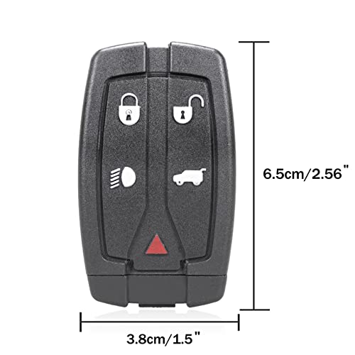 TOP-VIGOR 315MHz Keyless Entry Remote Car Key Fob NT8TX9, Smart Chip 5 Button Key Fob Replacement for Land Rover LR2 2008 2009 2010 2011 2012