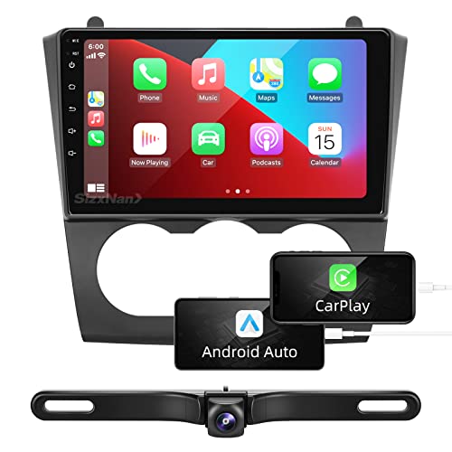 SizxNanv for Altima Android 10 Touch Screen Compatible with Carplay Android Auto,Car Radio Stereo Bluetooth Navigation Media Player GPS WIFI FM/AM Rear Camera for Altima Teana 2008 2009 2010 2011 2012