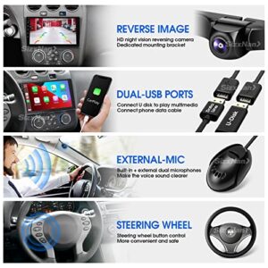 SizxNanv for Altima Android 10 Touch Screen Compatible with Carplay Android Auto,Car Radio Stereo Bluetooth Navigation Media Player GPS WIFI FM/AM Rear Camera for Altima Teana 2008 2009 2010 2011 2012