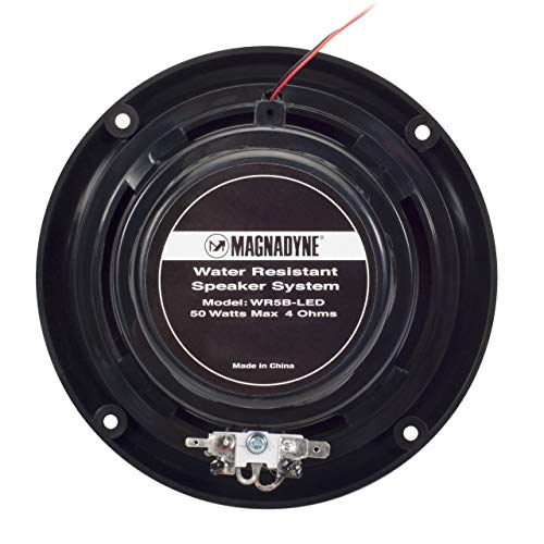 Magnadyne WR5B-LED 5.25 INCH Water Resistant 2-Way Speaker with Blue LED Lights (Sold AS A Pair)