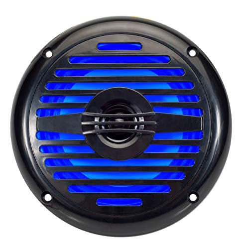 Magnadyne WR5B-LED 5.25 INCH Water Resistant 2-Way Speaker with Blue LED Lights (Sold AS A Pair)