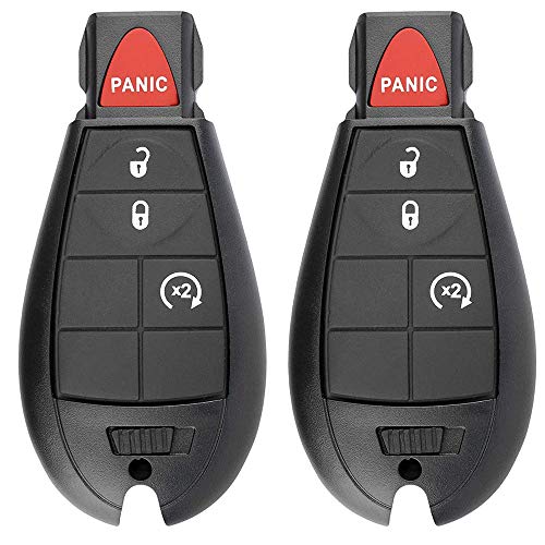 4 Button Replacement Car Key Fob Fobik GQ4-53T Keyless Entry Remote for 2013-2018 Dodge Ram 1500 2500 3500