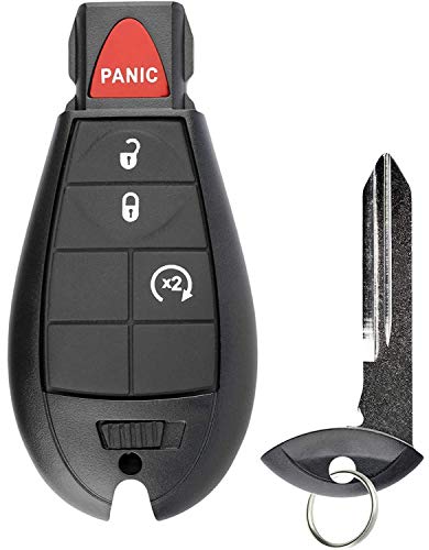 4 Button Replacement Car Key Fob Fobik GQ4-53T Keyless Entry Remote for 2013-2018 Dodge Ram 1500 2500 3500