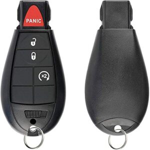 4 Button Replacement Car Key Fob Fobik GQ4-53T Keyless Entry Remote for 2013-2018 Dodge Ram 1500 2500 3500