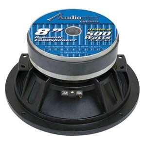 Audiopipe APMB-8B 8 Inch 500 Watt 8 Ohm Low/Mid Bass Frequency Car Audio Loudspeaker with 2 Inch TIL Voice Coil (6 Pack)