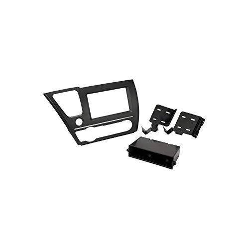 Scosche HA1716B Compatible with Select 2013-15 Honda Civic ISO Double DIN & DIN with Pocket Dash Kit