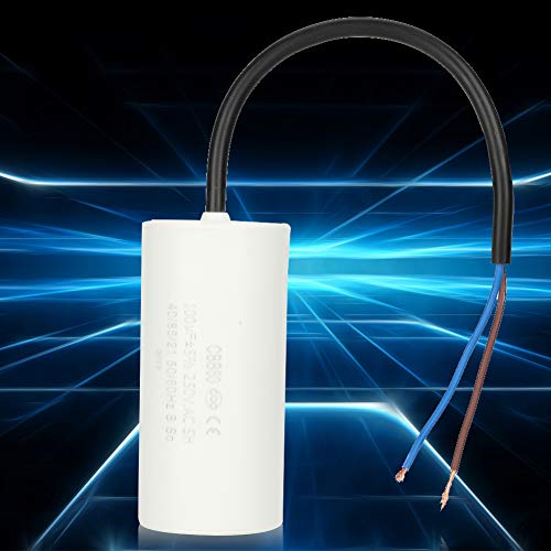 CBB60 Run Capacitor with Wire Lead 250V AC 100uF 50/60Hz Run Round Capacitors for Motor Air Compressor, Air Conditioners, Compressors and Motors - Heat Resisting, Low Leakage and Low Impedance