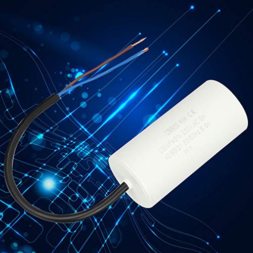 CBB60 Run Capacitor with Wire Lead 250V AC 100uF 50/60Hz Run Round Capacitors for Motor Air Compressor, Air Conditioners, Compressors and Motors - Heat Resisting, Low Leakage and Low Impedance