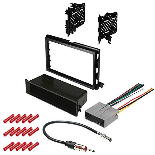 CACHÉ KIT1045 Bundle with Car Stereo Installation Kit for 2012 – 2013 Ford Transit Connect – in Dash Mounting Kit, Antenna, Harness for Single or Double Din Radio Receivers (4 Item)