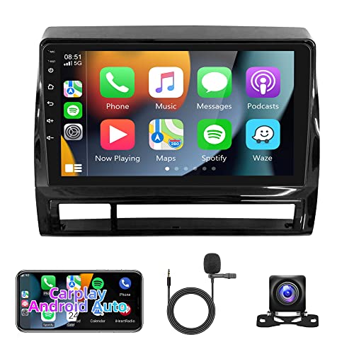 2G 32G Android Car Stereo for Toyota Tacoma 2005-2015 with Wireless Apple Carplay, Rimoody 9 Inch Touch Screen Car Radio with GPS Navigation Bluetooth FM HiFi WiFi Android Auto Backup Camera