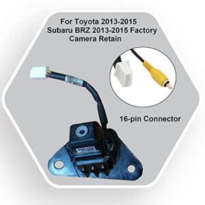 RED WOLF Compatible with Toyota 2013-2015, Subaru BRZ 2013-2015 Factory Backup Camera Retain T-Harness 16 Pin Add Rear View Camera on OEM Radio 12V to 6V Converter Kit Included