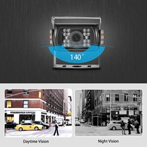 Backup Camera for Trucks with Monitor,7'' Reversing Monitor with Rear View Camera, 140 ° Wide Angle, 18 IR Night Vision,IP68 Waterproof for Trucks,RVs,Trailers,Bus,Vans,Large Vehicles.