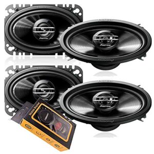 2 pairs of pioneer ts-g6820s 500w max (80w rms) 6″ x 8″ g-series 2-way coaxial car speakers – 4 speakers + gravity magnet phone holder