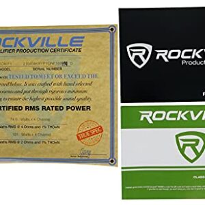 Rockville Krypton F1 1600w Peak / 400w RMS 4 Channel Car Audio Amplifier Bundle RWK42 4 Gauge Installation Wire Kit (2) RCA's