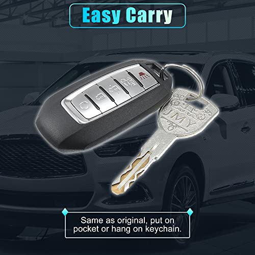 X AUTOHAUX 434MHz KR5TXN7 Replacement Smart Proximity Insert Keyless Entry Remote Key Fob for Infiniti QX60 2019-2020 for QX50 2020-2022 for Infin5 Buttons 4A Chip 285E3-9NR4A S180144709