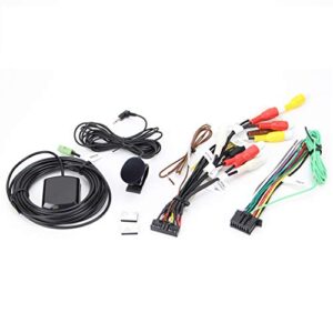 xtenzi connection cable set compatible with pioneer avicw8400nex w8500nex w6500nex w6400nex dmhc2550nex avh-w4500nex w4400nex, gps mic wire harness 4 pcs set