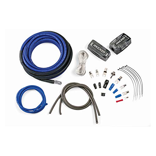 Kicker 46PKD4 PKD4 4AWG Dual Amplifier Power Kit - Power, Ground, Distribution Block, Remote Wire and Fuse Block.