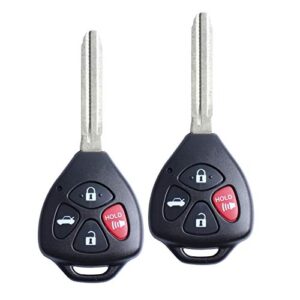 keyless entry remote control key fob uncut blade fit for 2007 2008 2009 2010 toyota camry le fccid: hyq12bby 4d67 chip 314.4mhz set of 2